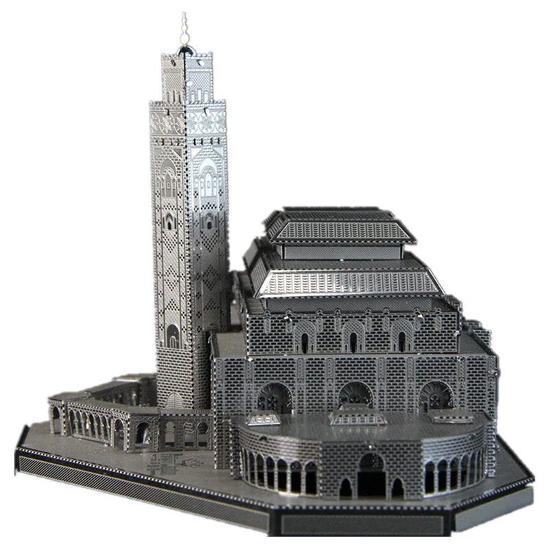 Hassan Ii Mosque Fun 3d Metal Diy Miniature Model Kits Puzzle Toys ...