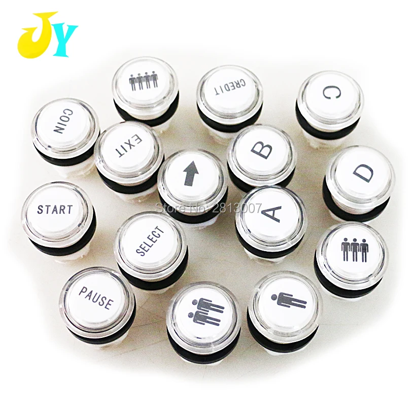 5V-12V-Arcade-Button-illuminate-Start-buttons-with-LED-light-holder-and ...