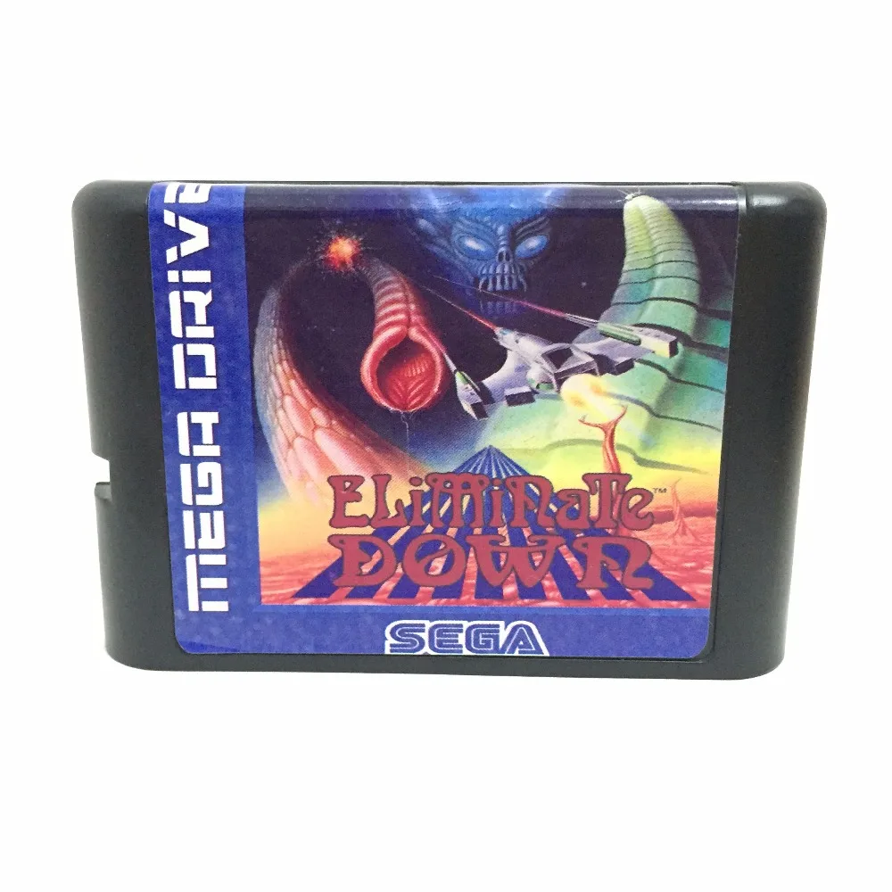 Sega MD game card Eliminate Down for 16 bit Sega MD game Cartridge ...