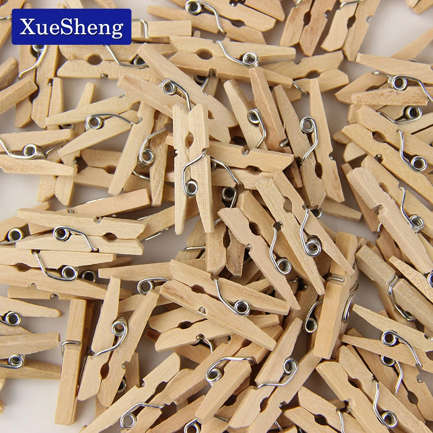 90-PCS-Set-Mini-Wooden-Natural-Clip-Pack-of-Small-DIY-Wedding-Party ...