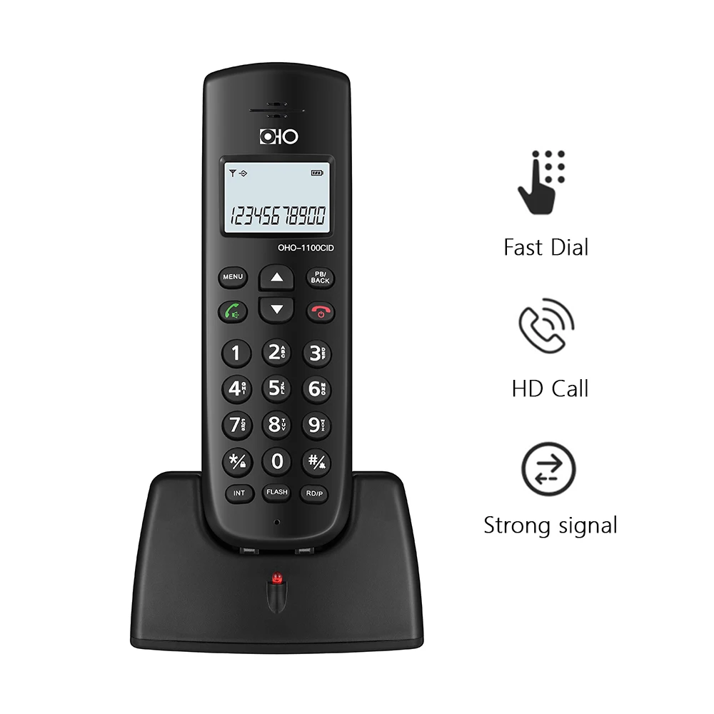 16-Languages-Digital-Cordless-Fixed-Telephone-With-Call-ID-Handsfree ...