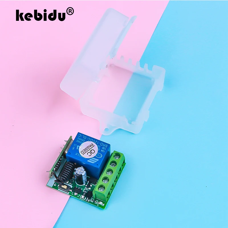 kebidu 433 Mhz DC 12V Wireless Remote Control Switch For learning code ...