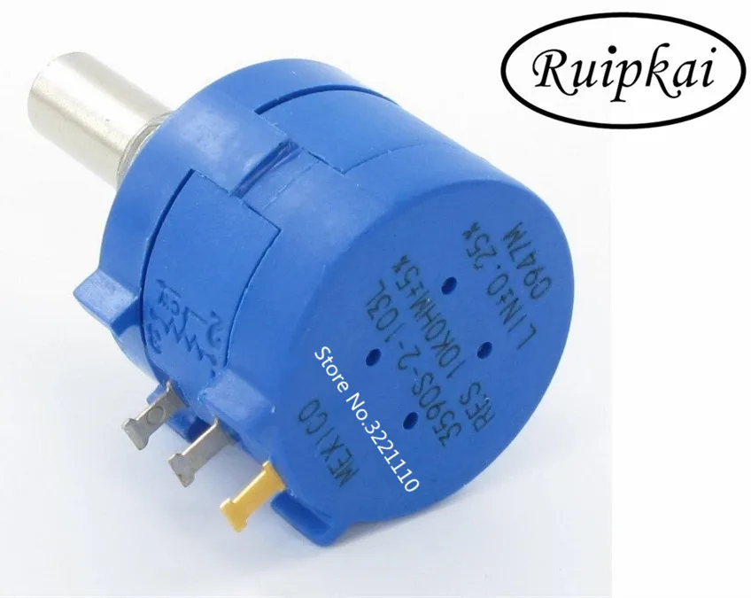 3590S 2 202L Precision Potentiometers 2K Ohms 5 % 2K Rotary Metal ...