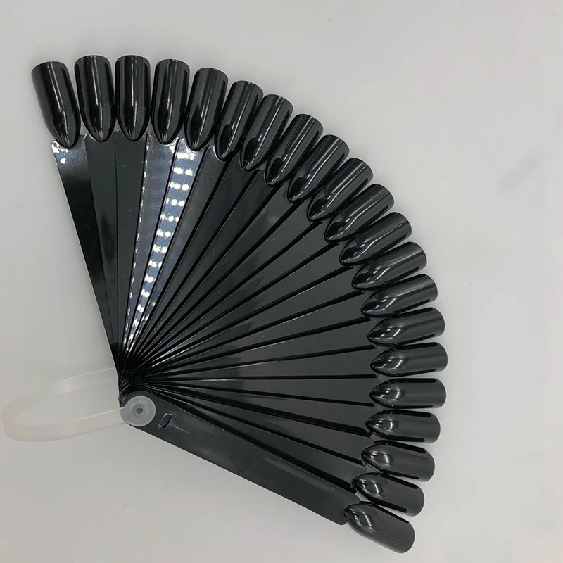 24pcs False Nail Tips Color Card Practice Display Tools Transparent ...