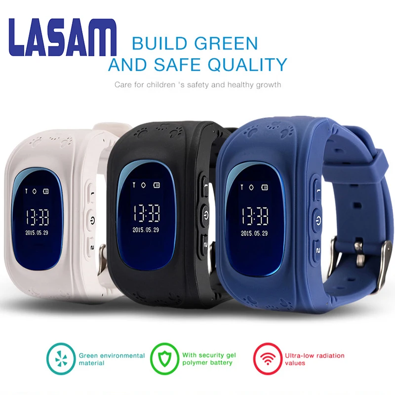 LASAM Q50 GPS Kid Safe Smart Watch SOS Call Location Finder Locator ...