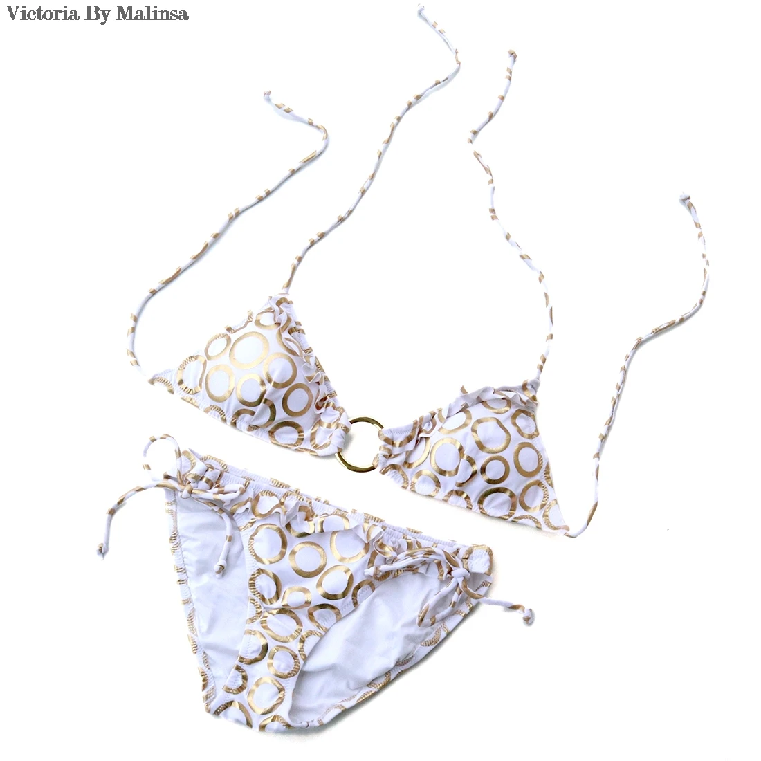 Buy Women Swimsuit Swimwear Bikinis Set White Triangle Sexy Secret Sathing Suit