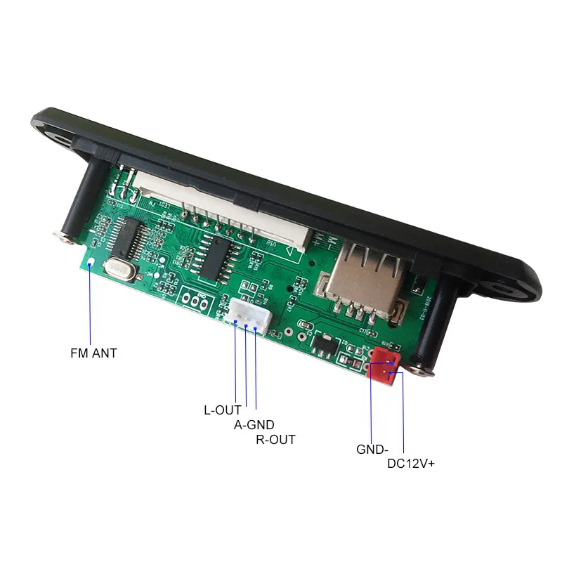 12V MP3 Wireless Bluetooth 5.0 WMA Decoder Board Audio Module USB TF ...