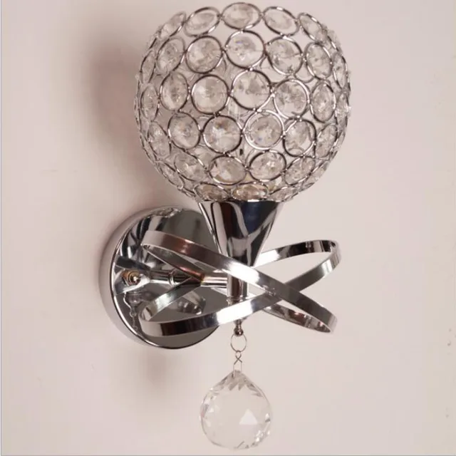 New metal crystal single head lamp led crystal wall lamp led wall ...