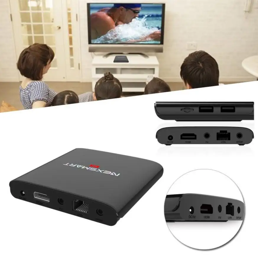 D32 RK3229 OTT TV Box Android 5.1 Quad Core Streaming Media Player RAM ...