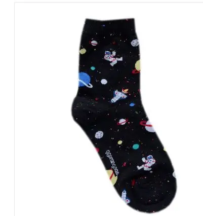 Korea Novelty Women SPACE galaxy GIRL SOCKS Astronaut Planet Socks ...