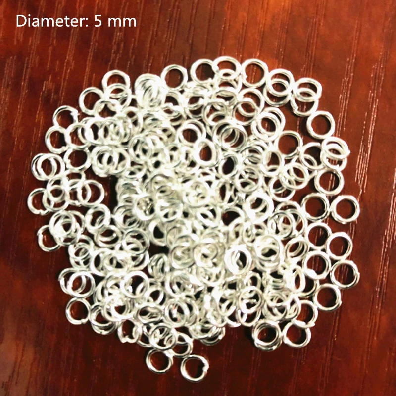 5mm 500pcs Sterling Silver Open Jump Ring Silver Components Diy Jewelry ...