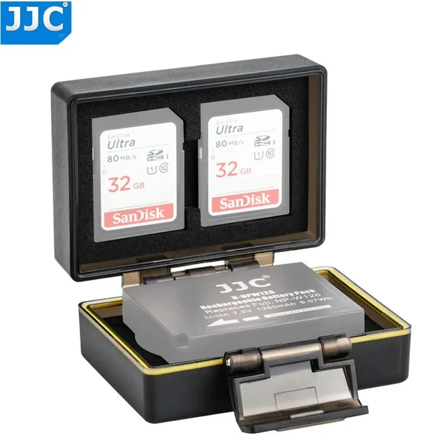 JJC Camera Battery Case Memory Card Case Box for SD MSD Card for Canon ...