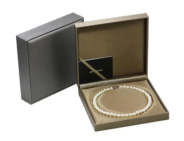 70pcs-lot-Luxury-Square-Pearl-Necklace-Box-19x19cm-Leather-Jewelry ...