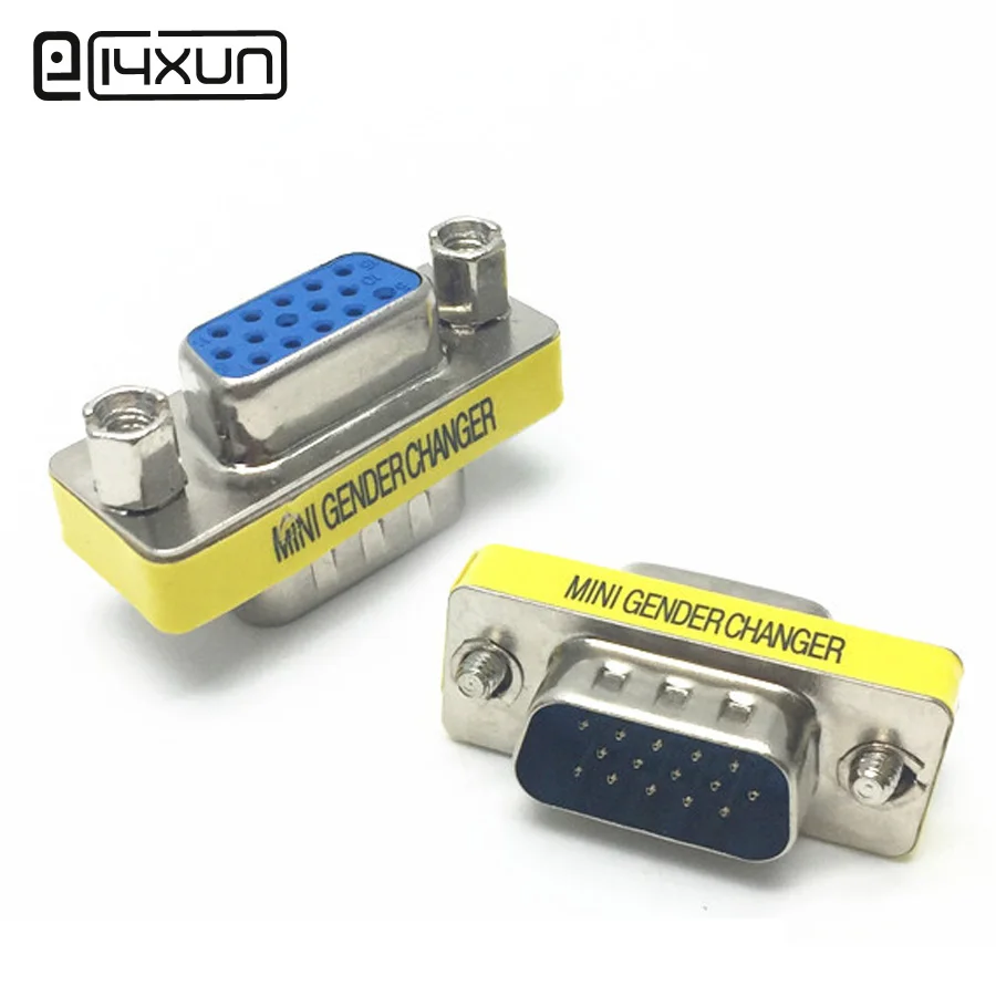 1pcs VGA 15 Pin Male Plug to Female jack Gender Changer Conversion ...