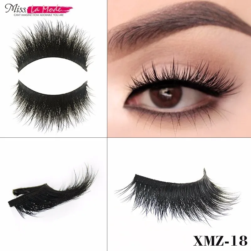 Misslamode Real Mink Natural Eyelashes Strip Eyelash Extensions 3d Mink