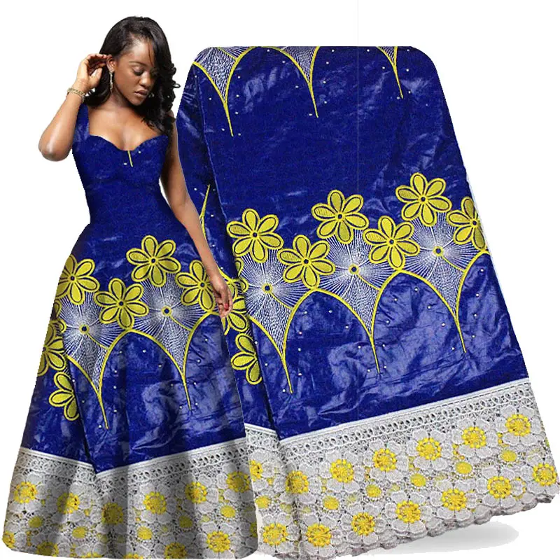 Tissu africain bazin riche tissu africain de broderie de haute qualité ...