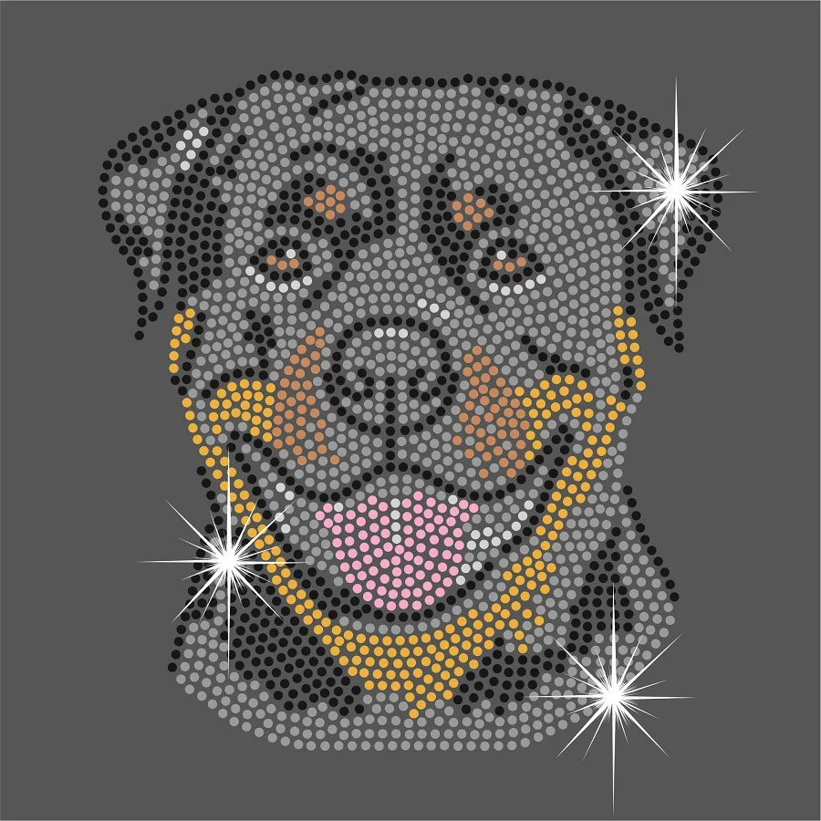 Rottweiler Dog Hot Fix Crystal Transfer For Bag - Rhinestones - AliExpress