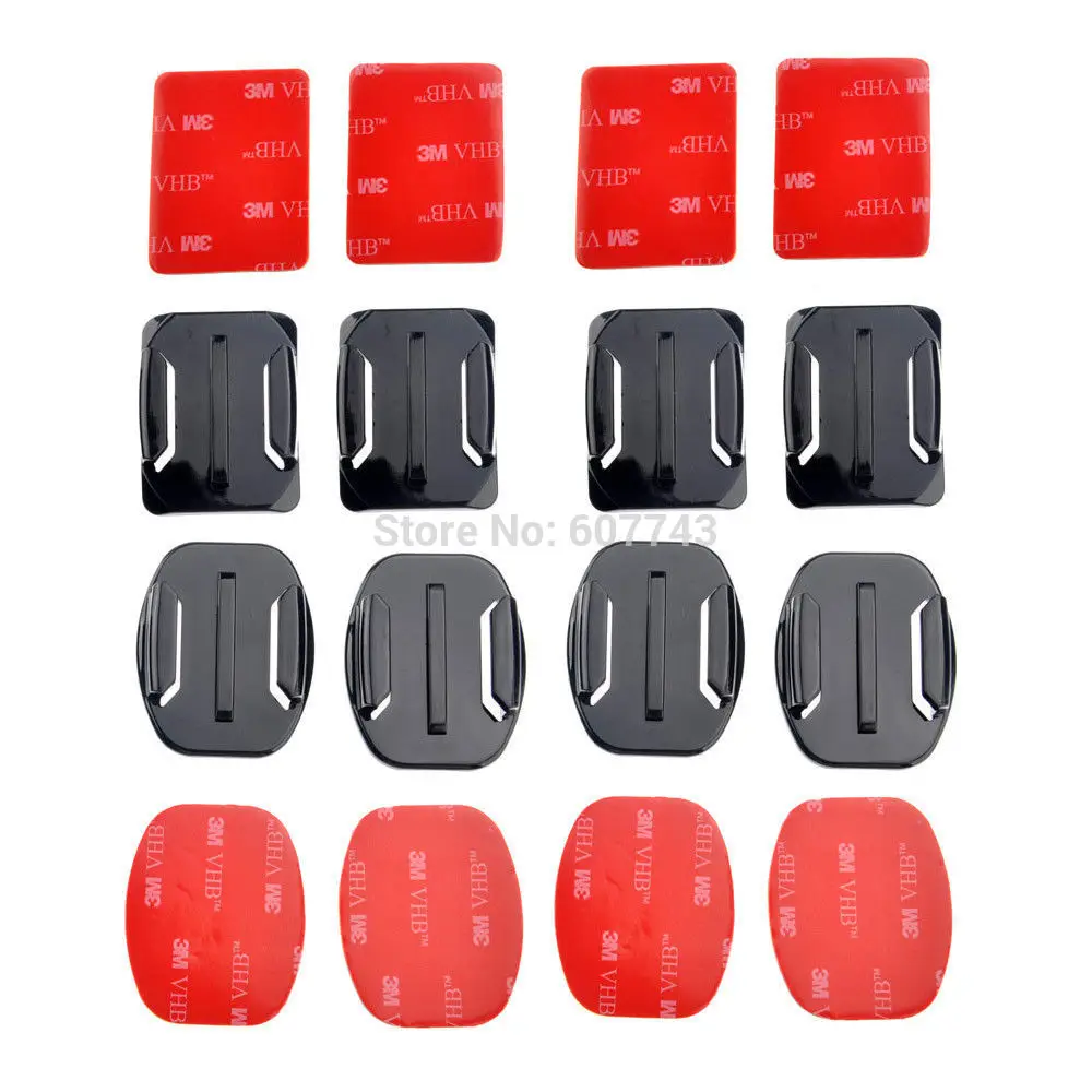 4pcs Curved Surface mount + 4pcs Flat Adhesive Mounts + 8pcs x 3M ...