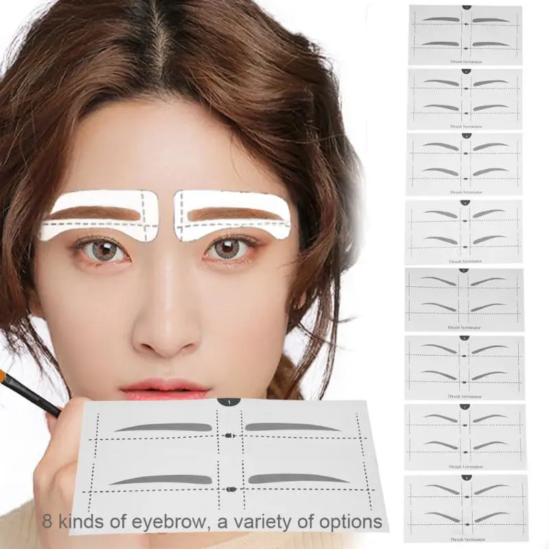 8 Types Eyebrow Stencil Eye Makeup Eyebrow Easy Drawing Guide Template 8 Types Eyebrow Stencil Eye Makeup Eyebrow Easy Drawing Guide Template