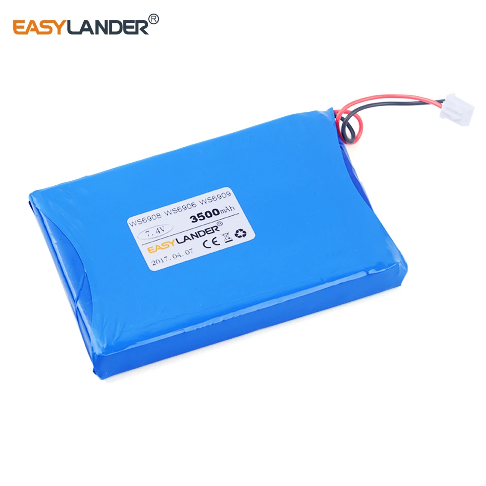 7.4v 3500mah Rechargeable Li Polymer Li Ion Battery For Satlink Ws-6902 ...