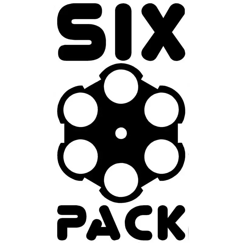 Calcomanías de pistola de 7,1x13,3 cm, paquete de seis, Negro/plateado ...