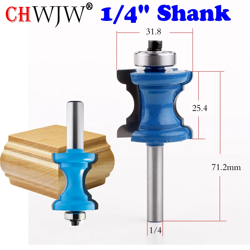 New 1/4'' Shank Bullnose Bead Column Face Molding Router Bit For ...