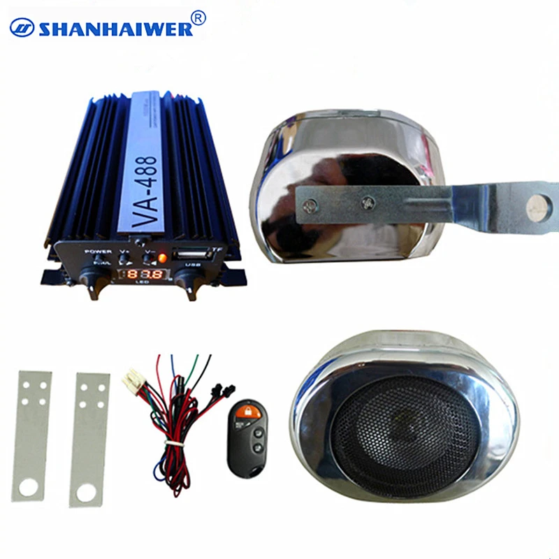 Electric motorcycle audio amplifier with anti burglar alarm With 2 ways ...