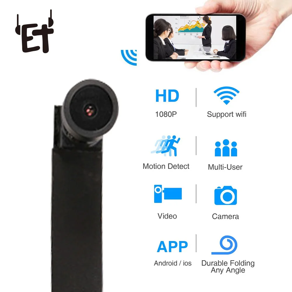 ET Ultra Mini WIFI Flexible Camera 1080P HD Video Audio Recorder Motion 