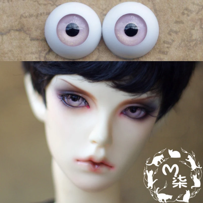 1pair Dolls Accessories Eyeballs Pink Acrylic Eyes Doll Bjd Doll Eyes 12mm 14mm 16mm In Dolls