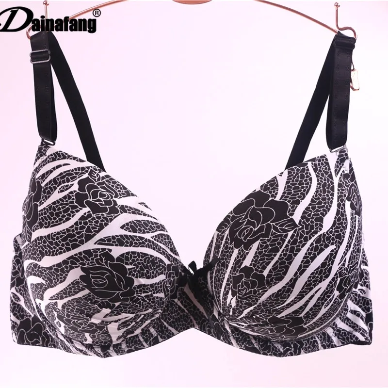 C D cup 6 color Sexy Stripes Mysterious Plus Size Bra Large Size 80D ...