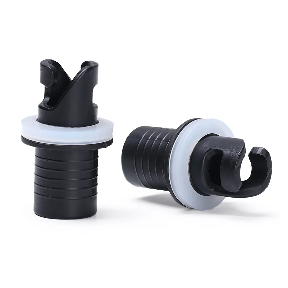 1pc Black Pvc Nylon Air Valve Caps Screw Hose Adapter Raft Foot Pump ...