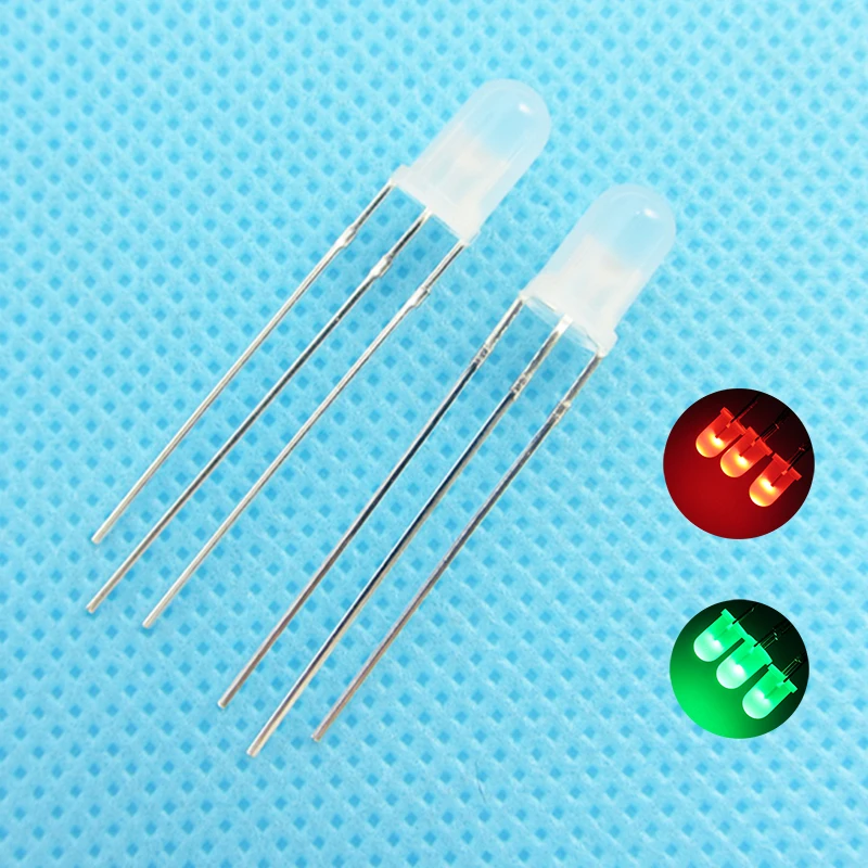 5mm LED Bi Color Diffused Common Anode Round Light Emitting Diode Dual ...