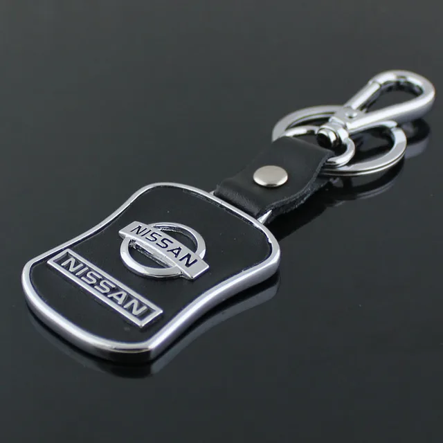 Key Ring For Nissan Leather Keychain Car Logo Key Chain Keyring Auto ...