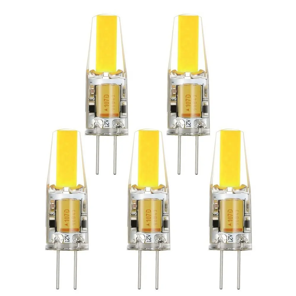 Bombilla LED COB G4 de 2 vatios, luz bi pin de 12V CC, 2700K, blanco ...