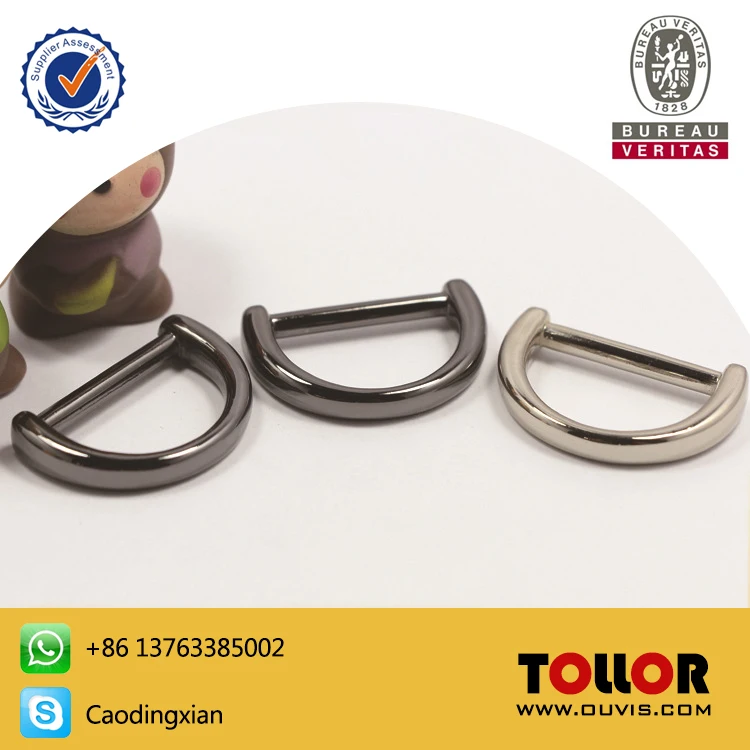 High Quality 1 Inch Gold Diecast Zinc D Ring For Bags Silver Metal D ...