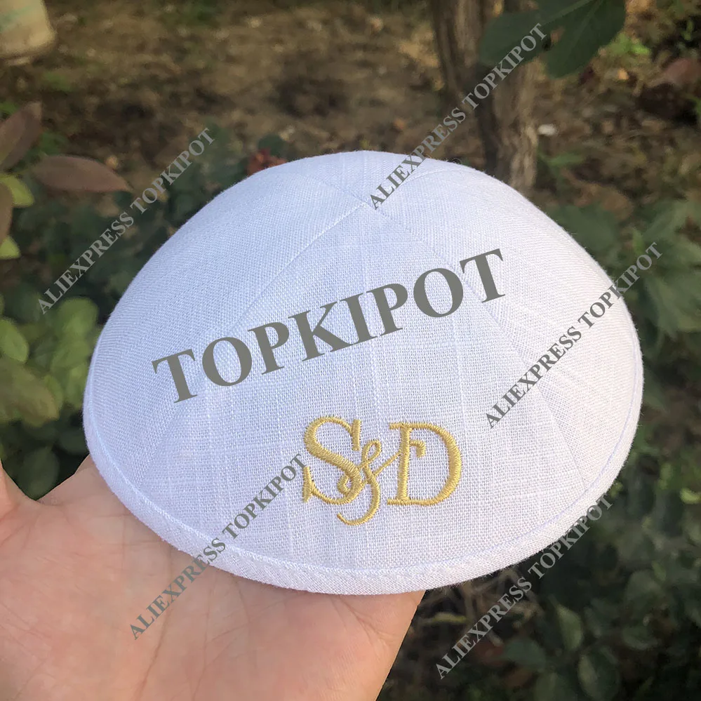 LINEN KIPPA, WEDDING KIPPOT, PERSONALIZED KIPPOT, KIPOT-in Islamic ...
