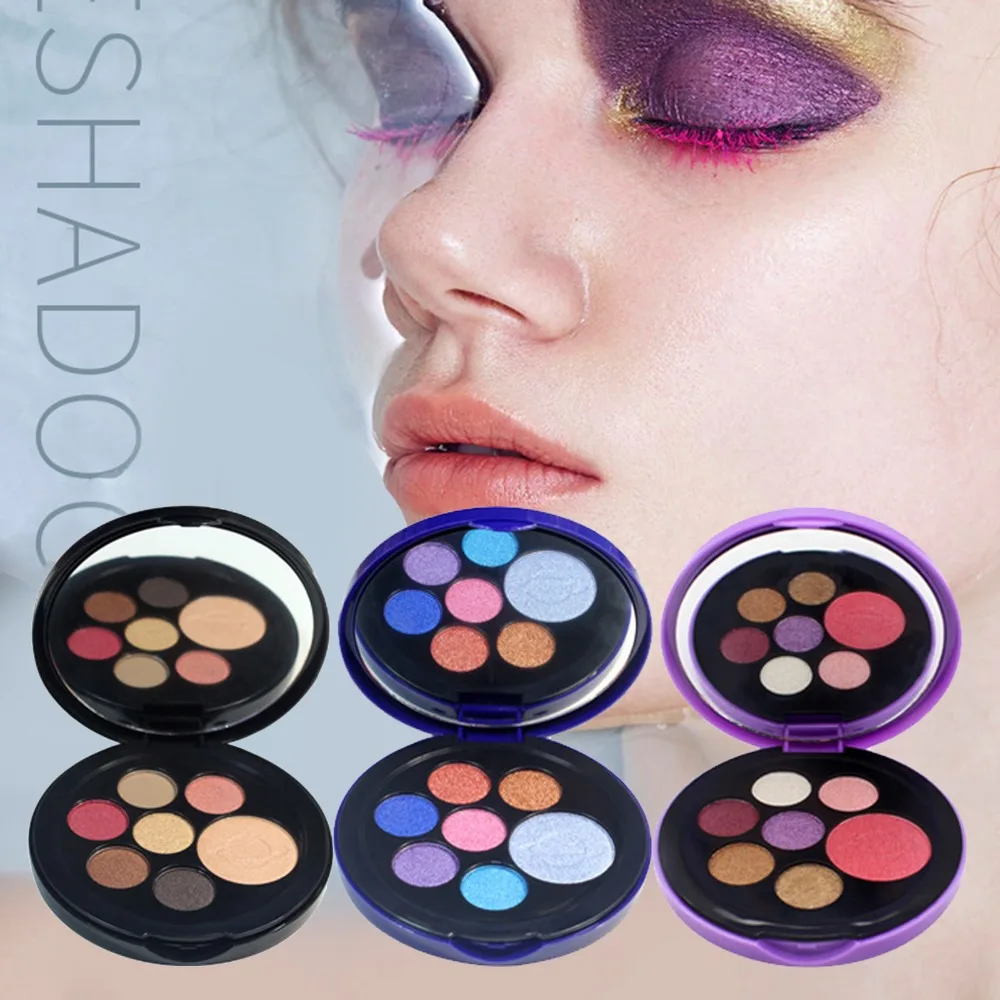 7 Color Eye Shadow Lasting Waterproof Glitter Bright Color High Gloss ...