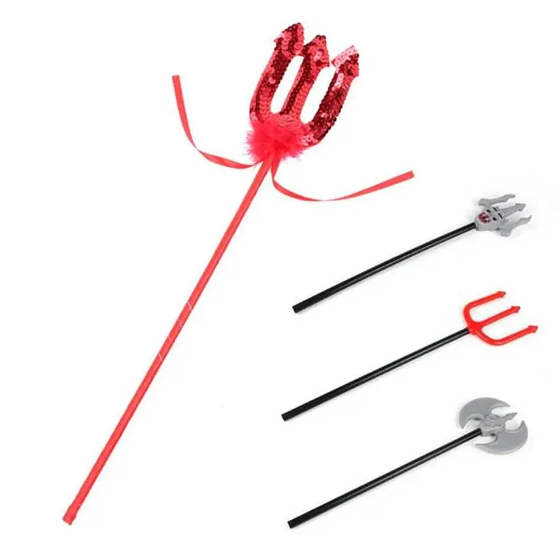 Sequin Devil Magic Staff Halloween Party Cosplay Weapons Props Devil ...