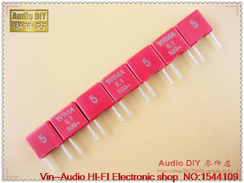 2020 hot sale 10pcs/20pcs Red MKS2 WIMA series 0.1uF/100V 5% film ...