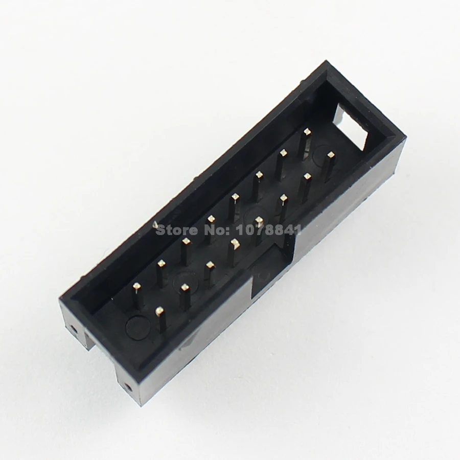 10 Pcs Per Lot 2.54mm 2x8 Pin 16 Pin Straight Male Shrouded PCB Box ...