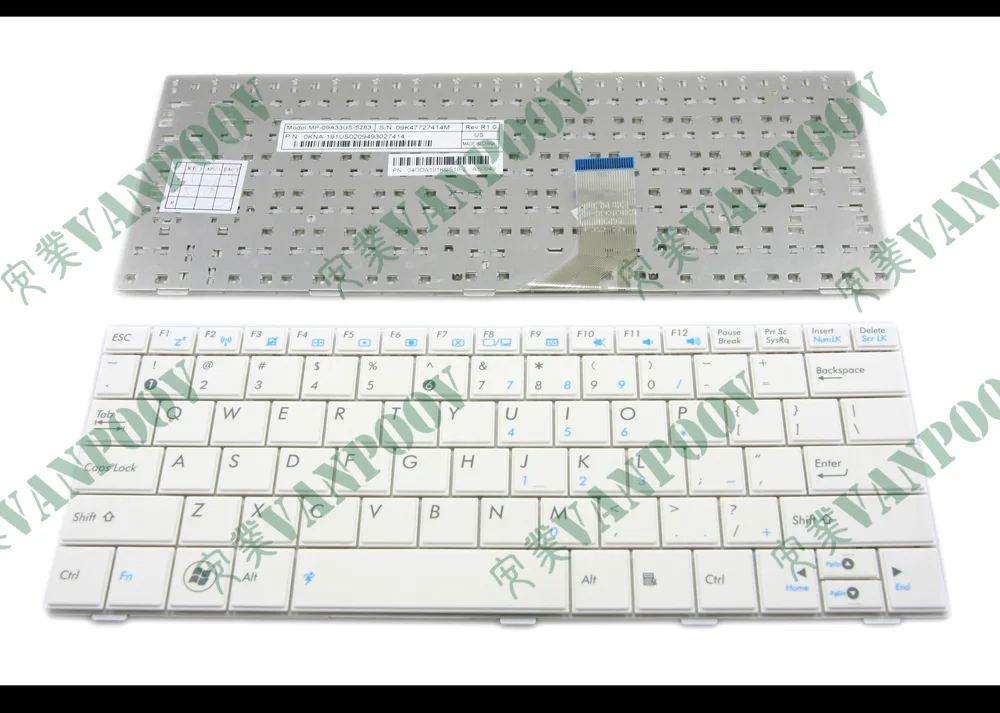 Teclado de portátil para ASUS Eee PC EeePC Shell 1005, 1005HD, 1005HA ...