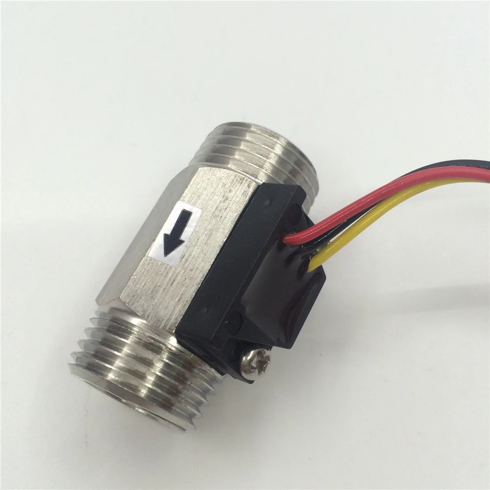 SUS304 NPT1/2" 1~30L/MIN Hall effect water liquid Stainless steel flow ...