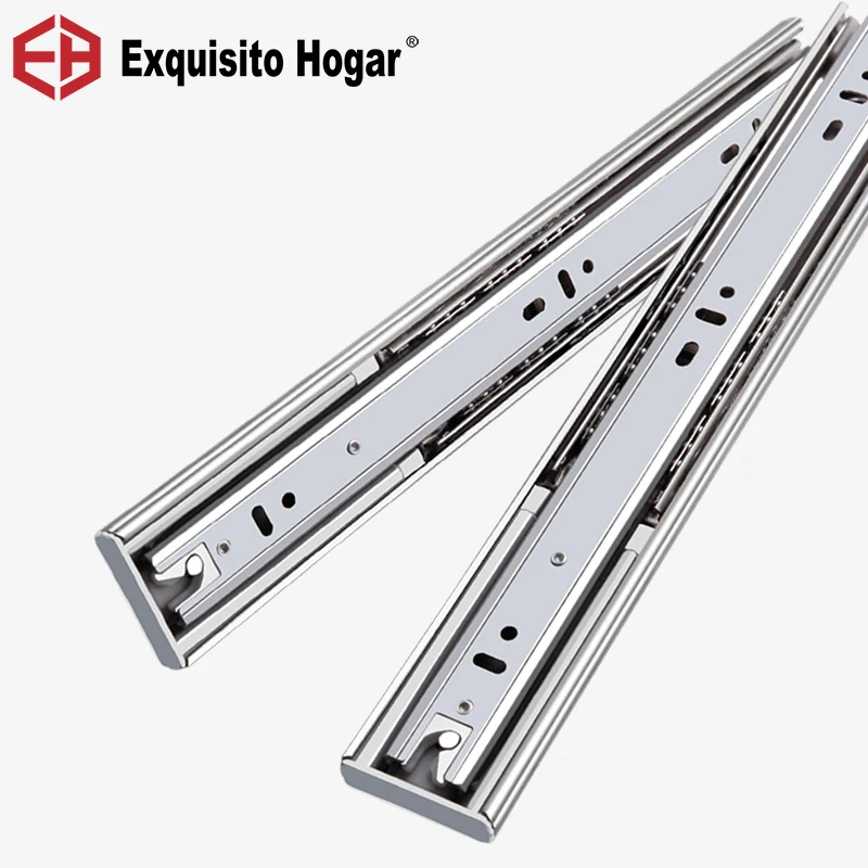 Stainless-Steel-Drawer-Rail-Three-Section-Buffer-Damping-Slide-Rail-3 ...