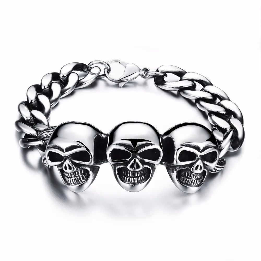 Personality Skeleton Chain & Link Bracelets For Man New Fashion 316L ...