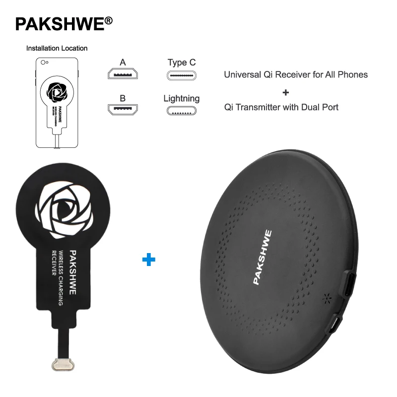 Universal Qi Wireless Charger Charging Kit Qi Transmitter Receiver ...