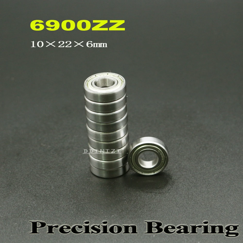 6900zz Bearing Abec-1 10x22x6 Mm Metric Thin Section 6900 Zz Ball ...