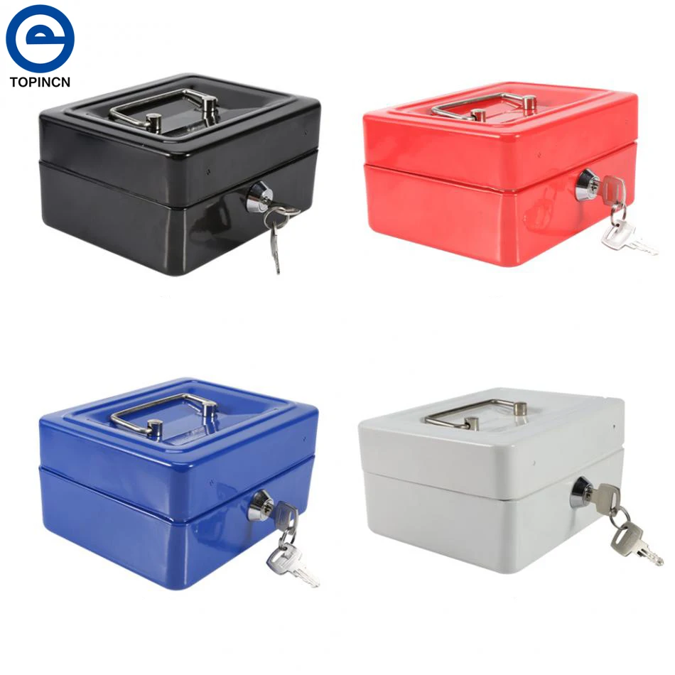 Home Organizador Mini Portable Steel Petty Lock Cash Safe Box For ...