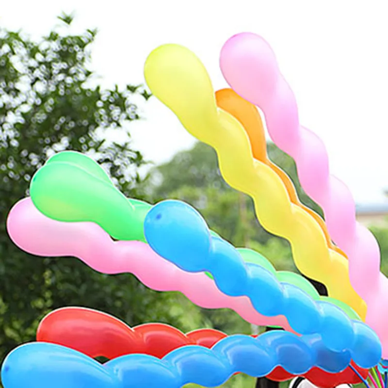 300pcs Screwed Latex Baloons Colorful Spiral Balloons Festival Wedding ...