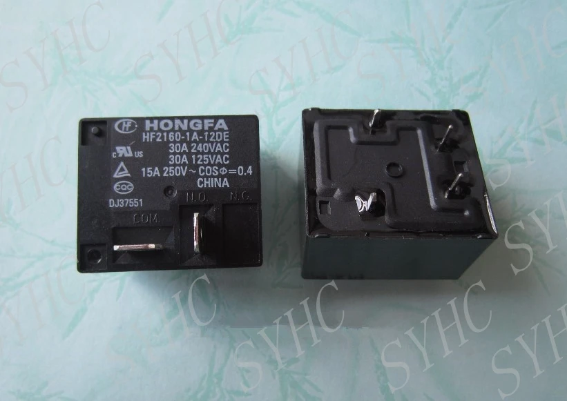 HF2160 1A 12DE 12 V original Hongfa retransmite un conjunto de normalmente abierto 30 un DC12V 4 ...