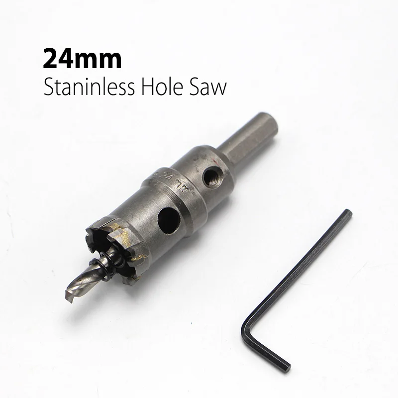 High Quality 24mm 0.94" Hard Alloy Metal Hole Saw Core Drill Bit Drill ...